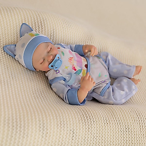 Thorugod Realistic Reborn Baby Dolls - 18 Inch Lifelike Smiling Boy Doll with Vinyl Body, Christmas/Birthday Gift for Kids Age 3+