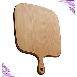 BESTonZON 1pc Wood Serving Tray Large Cutting Board Wooden Serving Tray Mincing Board Breadboard Chopping Block Bamboo Khaki Wooden Chopping Board Cutting Block for Kitchen Cheese Platter