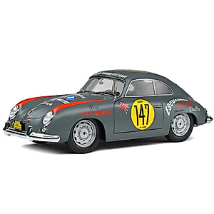 356 Pre-A #147 Gray with Graphics Carrera Panamericana (1954) "Competition Series 1/18 Diecast Model Car by Solido S1802807
