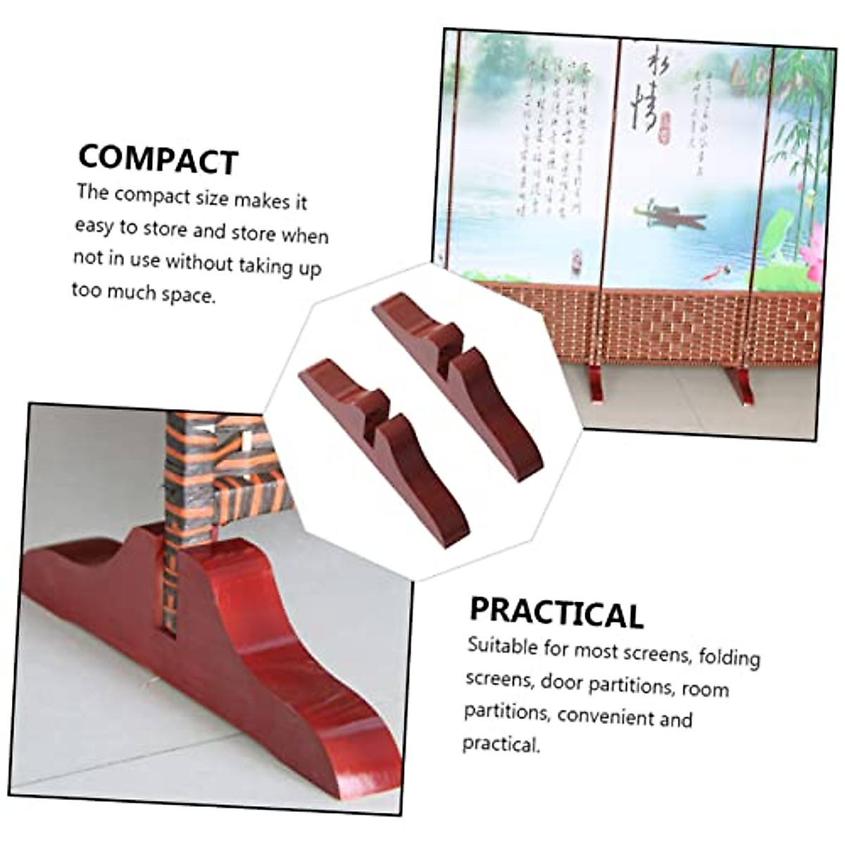 MERRYHAPY 2pcs Screen Base Screen Clips Door Divider Clamps Room Partitions Office Decor Home Decor Room Divider Feet Holder Fold Down Desk Plastic Partition Bracket Partition Support Bases