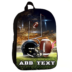 Football Sports Personalized Backpack 16" inch Add Name or Text.