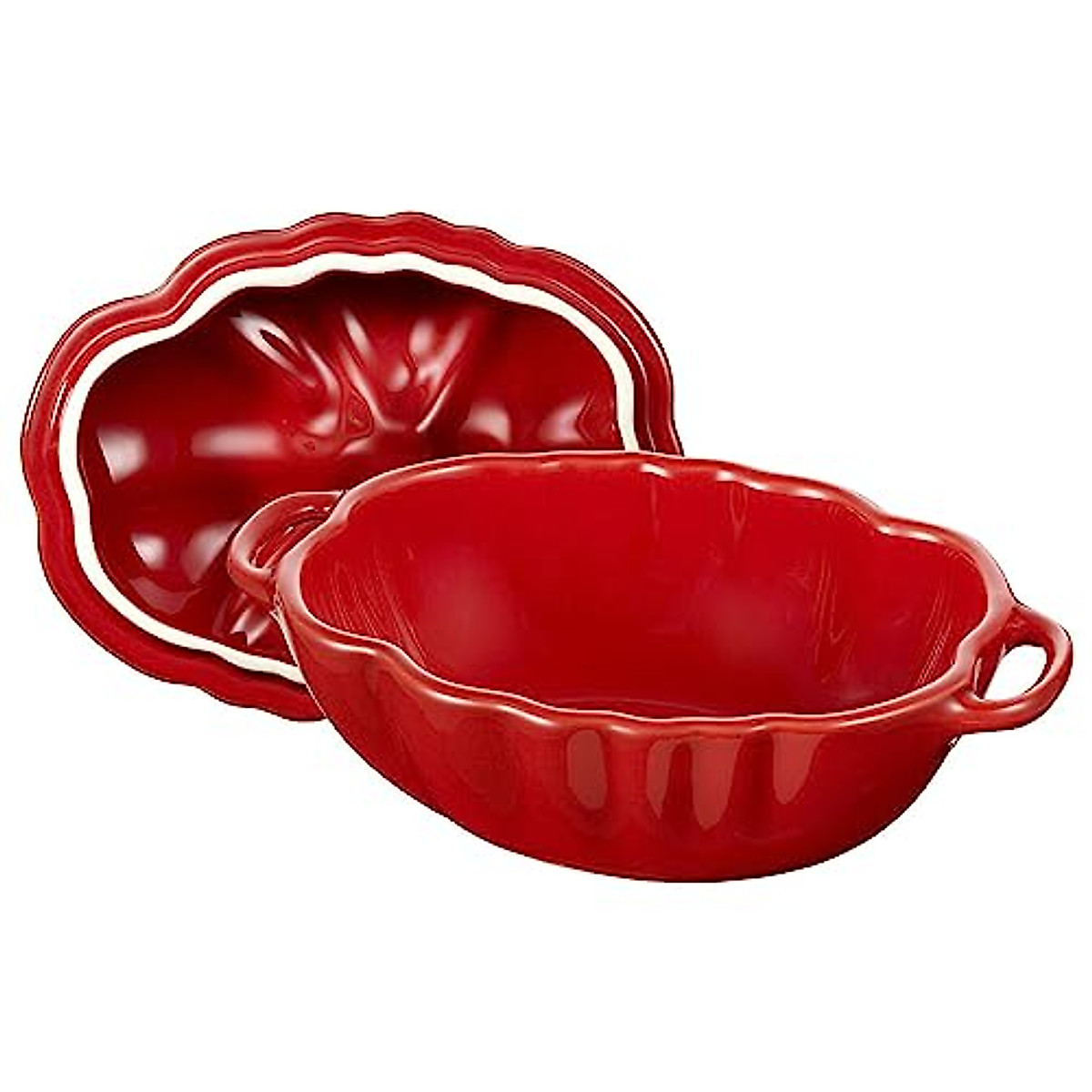 STAUB Ceramics Dutch Oven 16-oz Petite Tomato Cocotte, Cherry
