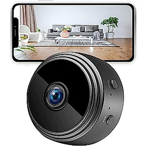 Aneekiti Mini Spy Camera Wireless WiFi Hidden Camera 1080P Full Hidden Cameras with Night Vision and Motion Detection Security Nanny Camera for Outdoor Home Office1 black