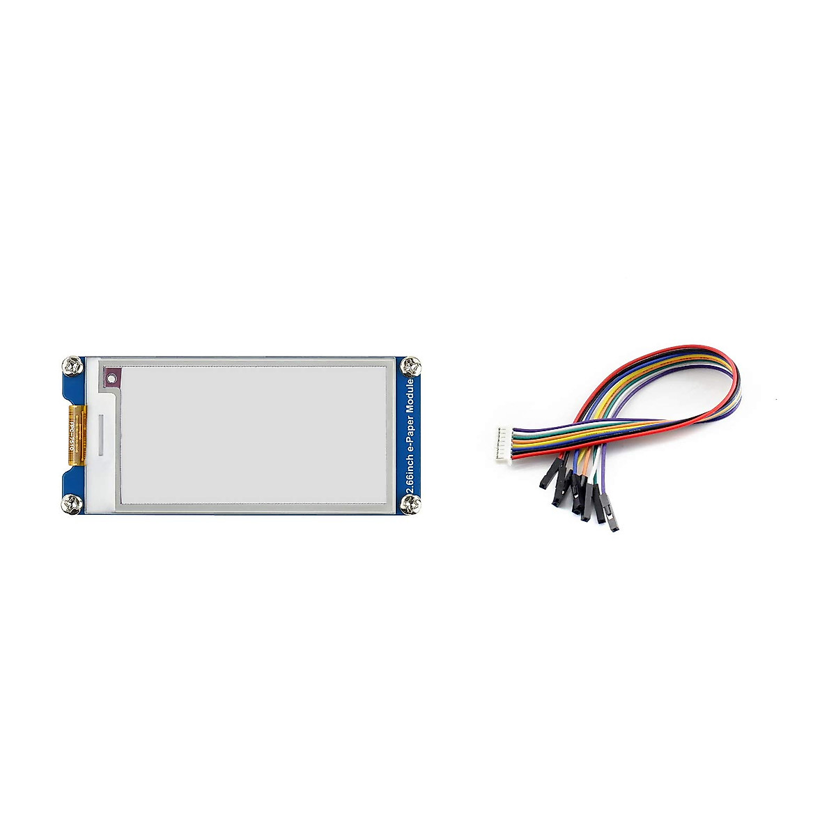 Waveshare 2.66inch E-Paper E-Ink Display Module Compatible with Raspberry Pi 4B/3B+/3B/2B/B+/A+/Zero/Zero W/WH/Zero 2W Series Boards 296×152 Pixels Red/Black/White Three-Color SPI Interface