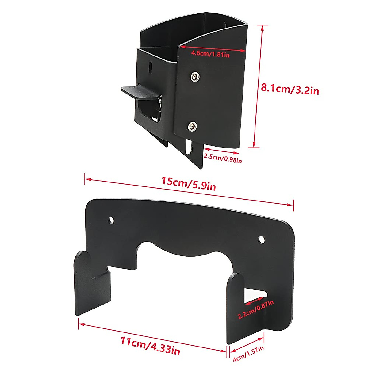 LCGP Wheelbarrow Holder Heavy Duty Trolley Storage Bracket, Wall Mounted Storage for Effective Space Saving, Suitable for Most Trolleys, Black Surface Powder Coating to Prevent Rust