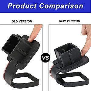 Jawmoy 1 PC Car Trailer Cover, 2 Inch American Traction Cover, Square Mouth Plug Protection Cover, Car Trailer Hitch Cover (Black)