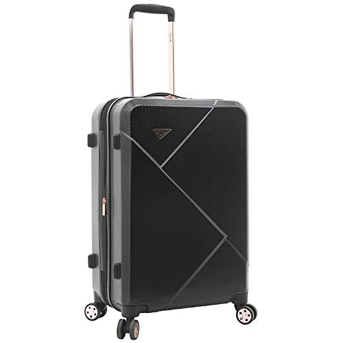 kensie Women's Dawn Hardside Spinner Luggage, Black, 3-Piece Set (20/24/28)