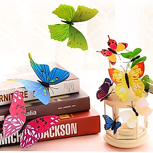 95PCS Butterfly Wall Decals 3D Butterflies Wall Stickers Removable Mural Decals DIY Home Decoration Kids Room Bedroom Decor