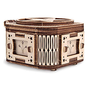 GuDoQi 3D Puzzle Music Box, 3D Wooden Puzzle for Adults to Build, Wood Model Kit, DIY Assembly Toy, Great Gift for Birthday Halloween