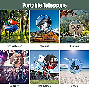 Monocular for Adults,12x50 HD Waterproof Minocular Telescope,FMC Green Film Roof Prism Design with Phone Holder Optic Instrument, High Powered Monoculars Gear for Men Gifts,for Huting, Bird Watching