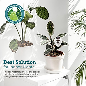 HOUSEPLANT RESOURCE CENTER Soil Meter - 3 in 1 pH, Moisture, Light Tester for House Plants, Pothos, Monstera - Indoor and Outdoor Plant Hydrometer, Compact, Easy to Use, No Batteries