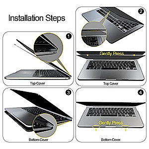 MAITTAO MacBook Air 13 Inch Case 2020 2019 2018 Release Model A1932 A2179 A2337 M1, Durable Hard Case Cover with Laptop Sleeve & Keyboard Cover for Mac Air 13.3 with Retina Touch ID, Marble Blue