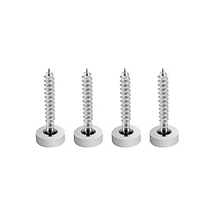 Metallor Guitar Neck Joint Bushings and Bolts Mounting Ferrules Metal with Mounting Screws for Electric Guitar or Bass Guitar 4Pcs Chrome