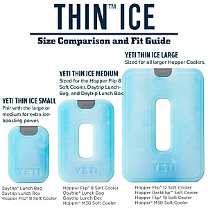 YETI Thin ICE Refreezable Reusable Cooler Ice Pack, Large