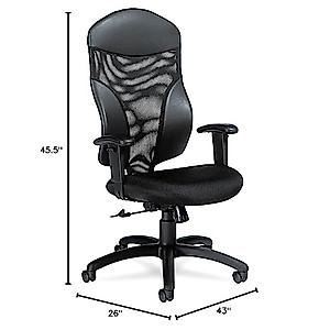 Global Tye Mesh Management Series High-Back Swivel/Tilt Chair, Black