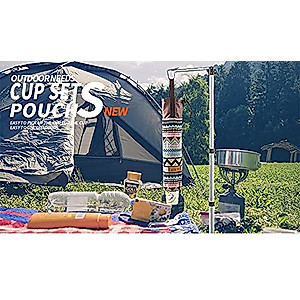MOUDOAUER Portable Paper Cup Storage Bag Portable Hanging Bag Accessory Waterproof Camping Cup Organizer Holder Accessories