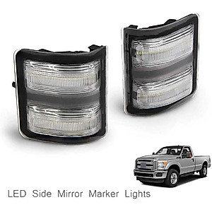 Led Side Mirror Marker Lamp For Ford F250 F350 F450 F550 2008 2009 2010 2011 2012 2013 2014 2015 2016 Super Duty Switchback White Led Driving Parking Light Amber Led Turn Signal Light Smoke Lens
