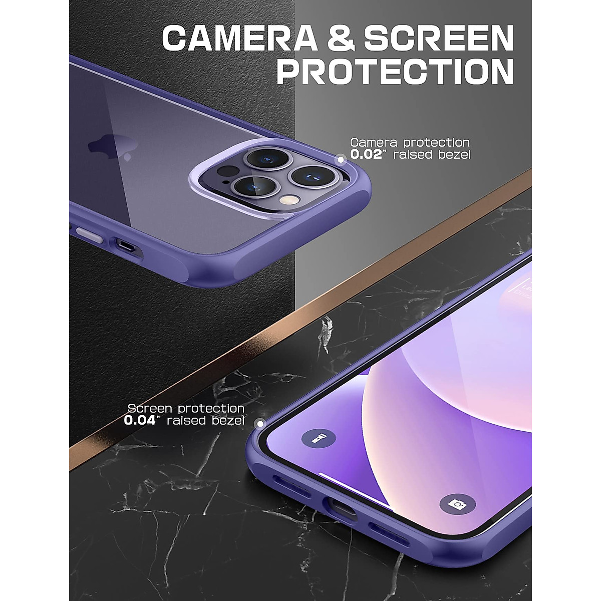 SUPCASE Unicorn Beetle Style Series Case for iPhone 14 Pro Max 6.7 Inch (2022), Premium Hybrid Protective Slim Clear Case (Mauve)