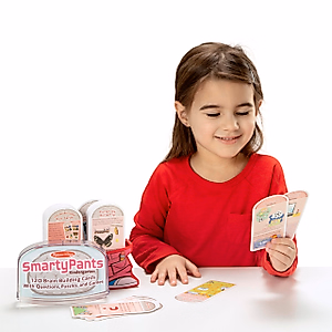 Melissa & Doug Smarty Pants Kindergarten Card Set - 120 Educational, Brain-Building Questions, Puzzles, and Games