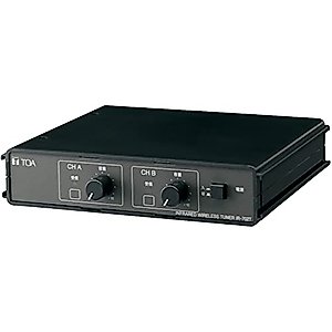 TOA IR-702T US Two-Channel Infared Wireless Tuner, Equipped with Signal Reception Light and Knob for Microphone Volume Control, Enables Installation of Up to 4 Infrared Light Receivers Per Unit