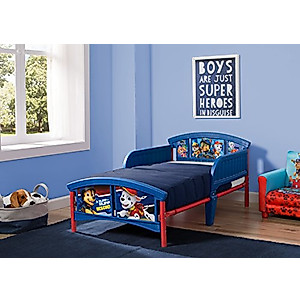 Delta Children Plastic Toddler Bed, Nick Jr. PAW Patrol Twinkle Galaxy Dual Sided Recycled Fiber Core Toddler Mattress (Bundle)