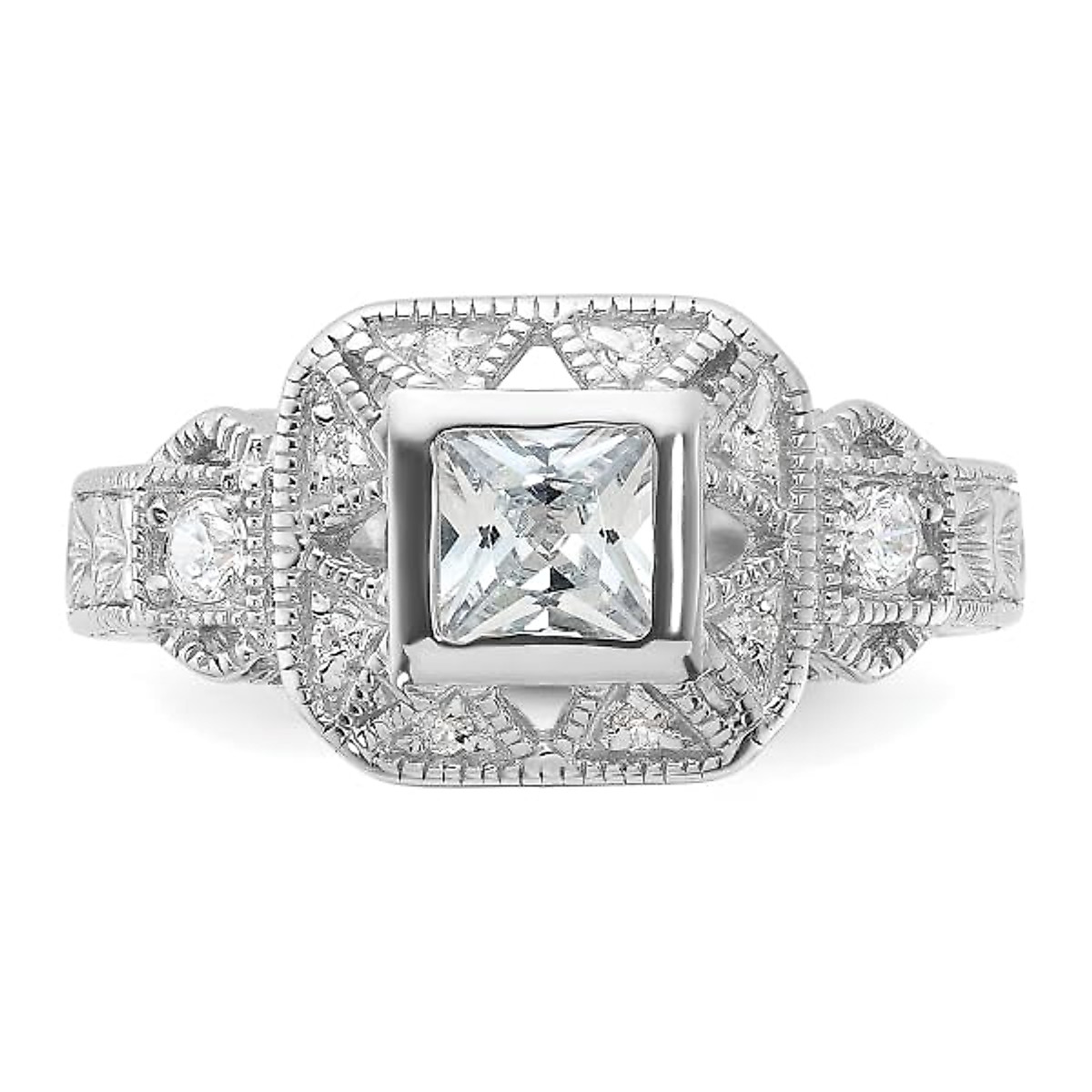 IceCarats 925 Sterling Silver Cubic Zirconia CZ Vintage Ring Size 6