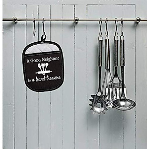 Neighbor Gift Housewarming Gift A Good Neighbor is A Found Treasure Baking Oven Pads Pot Holder with Pocket (Good Neighbor)