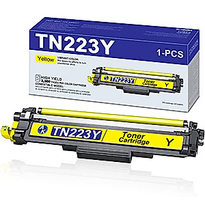 AK (Page Yield Upto 2,300 Pages) TN223Y Toner Cartridge Compatible Replacement for Brother TN 223 TN-223 MFC-L3770CDW L3710CW L3750CDW L3730CDW HL-3210CW 3230CDW Printer (Yellow, 1-Pack)
