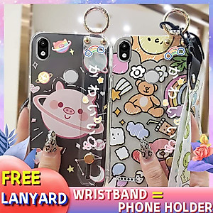 Fashion Design for Woman Lulumi Phone Case for Infinix Smart 2 X5515, Original Cover Durable Dirt-Resistant Back Cover for Men Luxury for Girls Glitter Soft Case Astronaut Cartoon New, 5