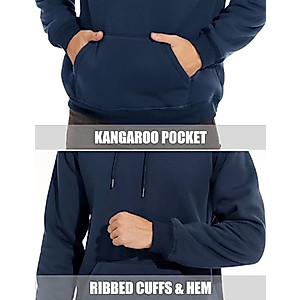 MAGCOMSEN Mens Sweatshirts Fleece Sweatshirts for Men Athletic Hoodies Mens Hoodies Fashion Hoodies for Men Pullover Hoodies for Men Casual Hoodie Navy