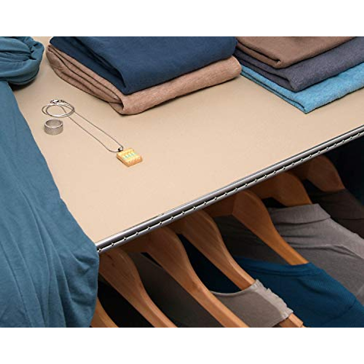 Con-Tact Brand Thick and Non-Adhesive Drawer Liner Multi-Purpose and Easy to Use, 18" x 4' (Pack of 1 Roll), Taupe