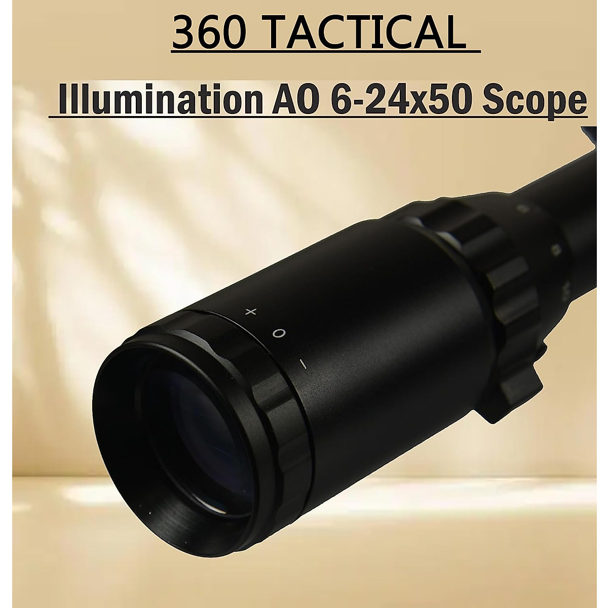 360 TACTICAL 6-24x50 AOE Red & Green Illuminated Rangefinding Mil Dot Hybrid Crosshair Scope