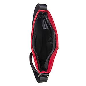 Nautica Diver Nylon Small Women's Crossbody Bag Purse with Adjustable Shoulder Strap, Red
