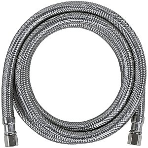 Certified Appliance Accessories Ice Maker Water Line, 7 Feet, PVC Core with Premium Braided Stainless Steel