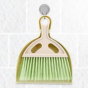 SOUJOY 6 Pack Small Dustpan and Brush Set, Whisk Broom and Dust Pan with Handle, Nesting Tiny Cleaning Broom, Mini Hand Broom and Dustpan Set for Table, Desk, Keyboard, Cars and Pet Nest