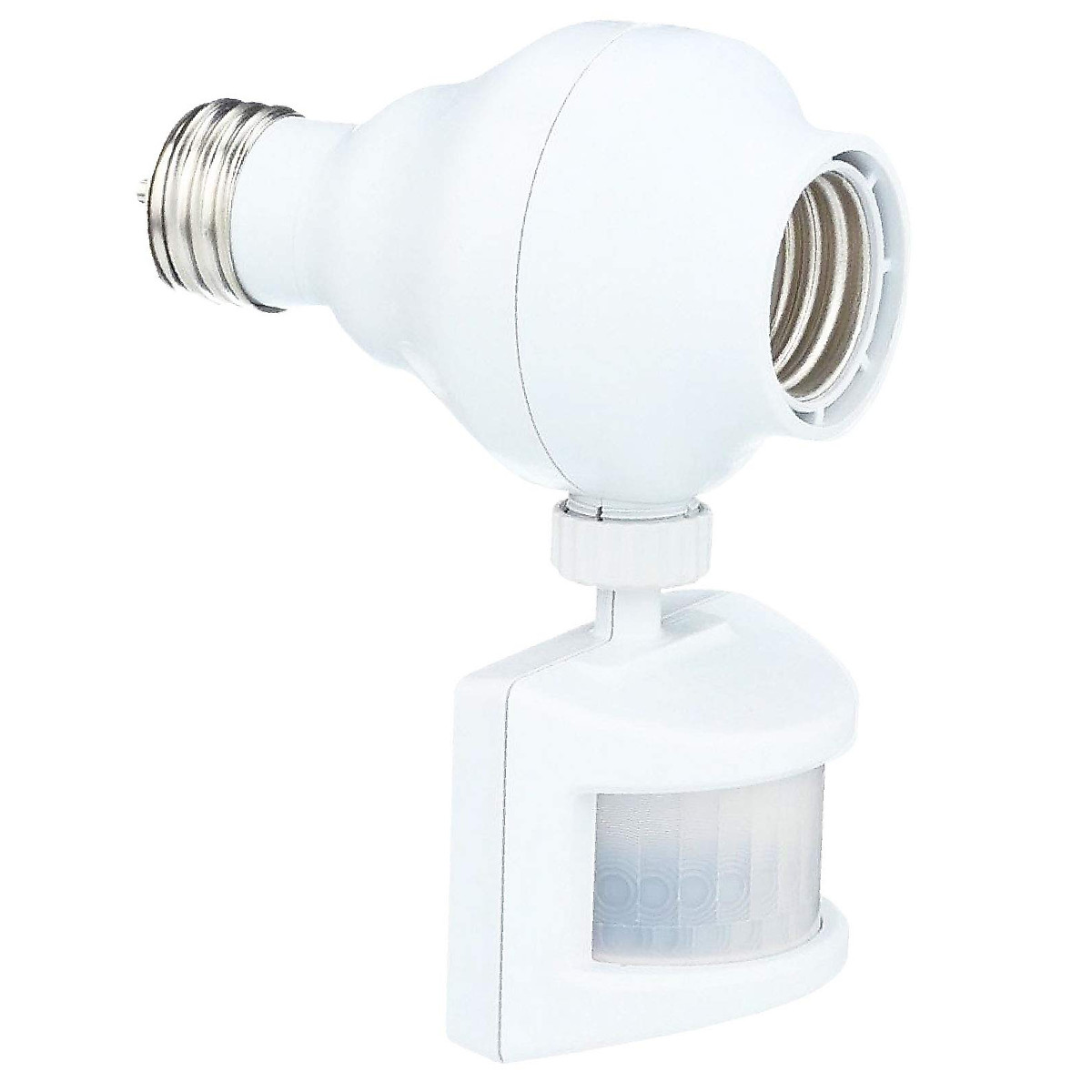 Westek Screw In Motion Sensor Light Socket for Outdoor Lighting - This Motion Sensor Light Socket Adapter Turns On Lights When Movement is Detected, 20ft Distance - (OMLC163BC)