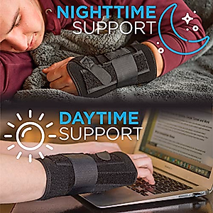 BraceAbility Gaming Wrist Brace - Video Game Support Guard for Console, Laptop, or PC Computer Keyboard and Mouse Gamer with Repetitive Strain Injury (RSI) Pain or Carpal Tunnel Syndrome (Left Hand)