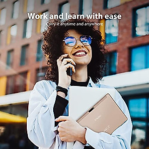 TOSCiDO Tablet 10 inch Tablet with Keyboard (Gold)