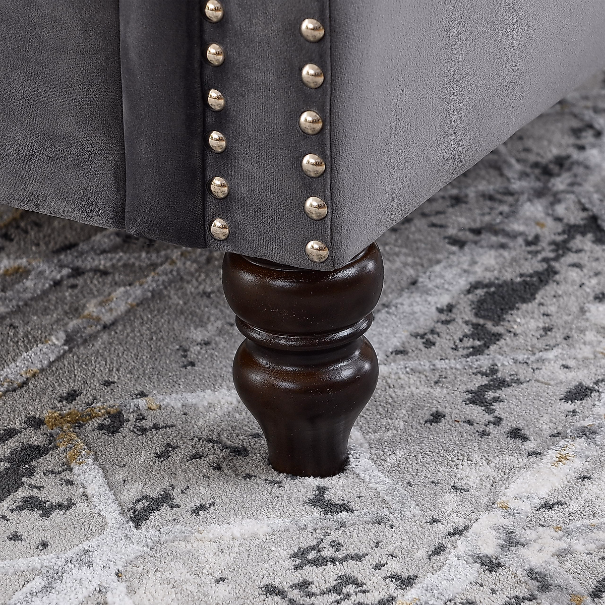 Ucloveria Chesterfield Sofa, 57" Velvet Upholstered Loveseat 2 Seater Sofa Couch with 2 Pillows, Solid Wood Legs, Tufted Futon Sofa with Rolled Arms and Nailhead for Living Room, Office, Apartment