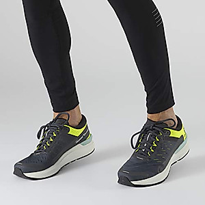 Salomon Sonic 3 Confidence Road Running Shoes for Men, Ebony/White/Safety Yellow, 7