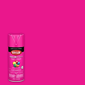 Krylon K05528007 COLORmaxx Spray Paint and Primer for Indoor/Outdoor Use, Gloss Mambo Pink, 12 Ounce (Pack of 1)