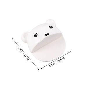 NUOBESTY Anti Tip Furniture Kit Cute Bear Wall Furniture Anchor No Drilling No Screw Installation Protection for Children Baby Proof Extra Kit White