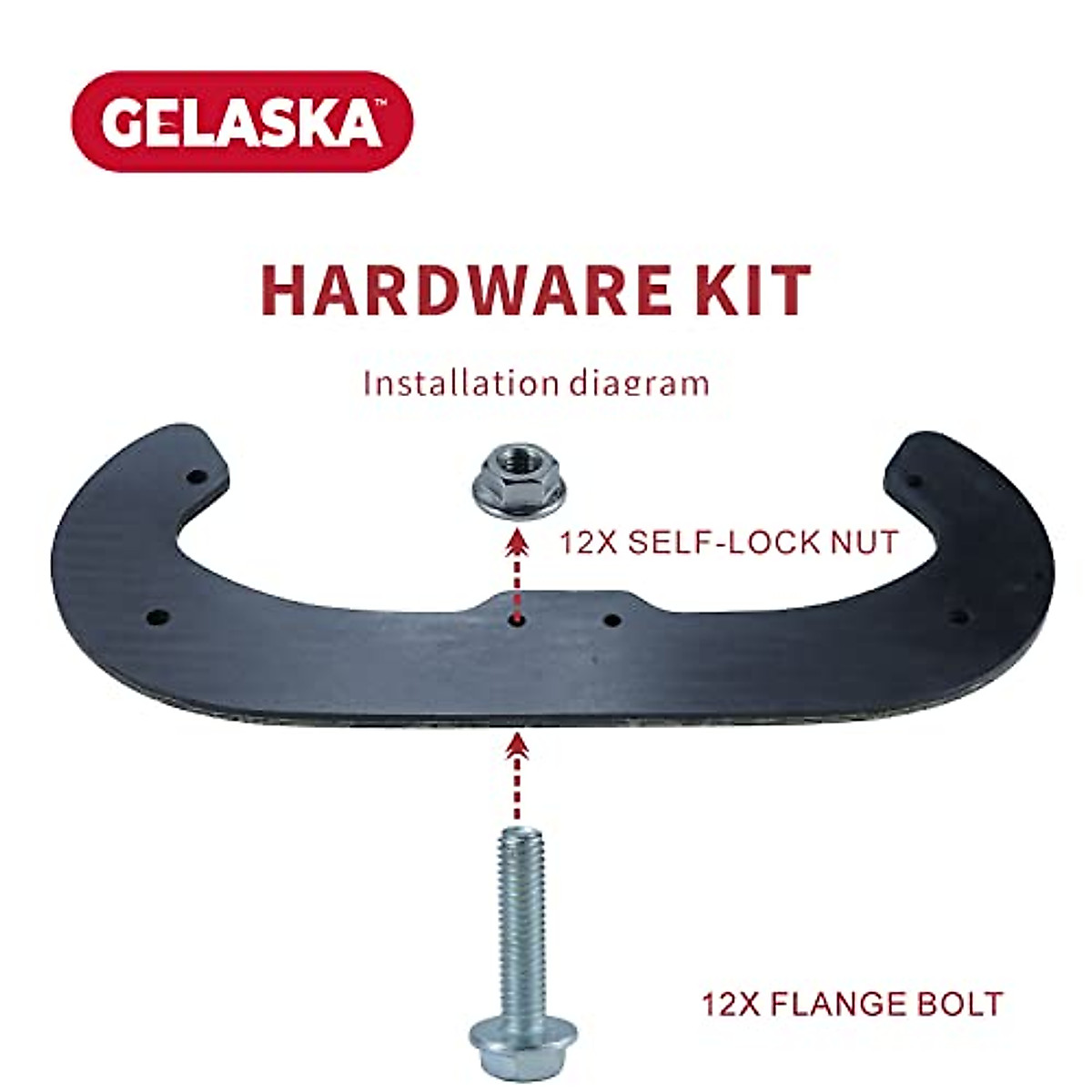 GELASKA 84-1980 Rotor Blade with 75-8780 Scraper 75-9010 Drive Belt and Hardware Kit Replaces 80-0660, 80-660, 75-9090 for Toro CCR Powerlite 38170, 38171, 38172, 38173, 38175, 38176 Snowthrowers