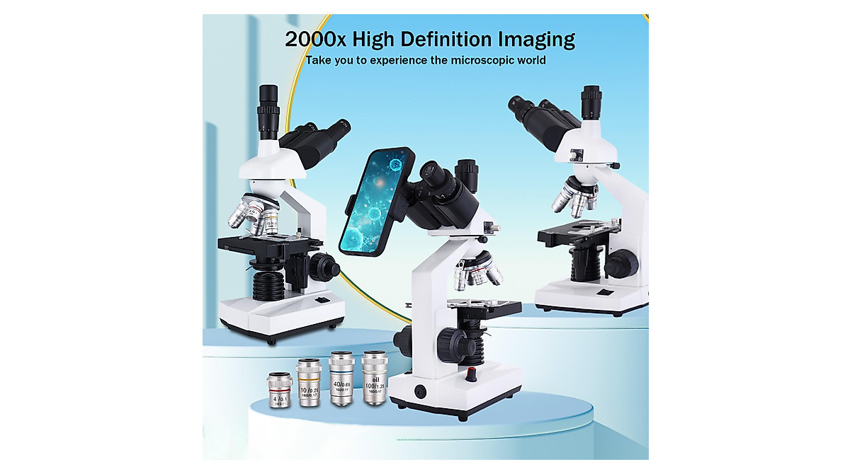 Poothoh Trinocular Compound Microscope 40X-5000X with USB Camera