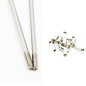 QIYUANMENGYI Bicycle Spokes 12G 36Pieces Spoke 113mm-228mm for Electric Bike Stainless Steel for Mountain Bike Road Bike (Color : 12G 203MM)