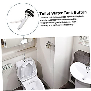 Uonlytech 12 Pcs Toilet Button Toilet Flush Valve Toilet Accessories Wc Flush Button Bathroom Water Push Button Tank Button Replacement Toilet Water Tank Push Button Toilet Tank Button Round