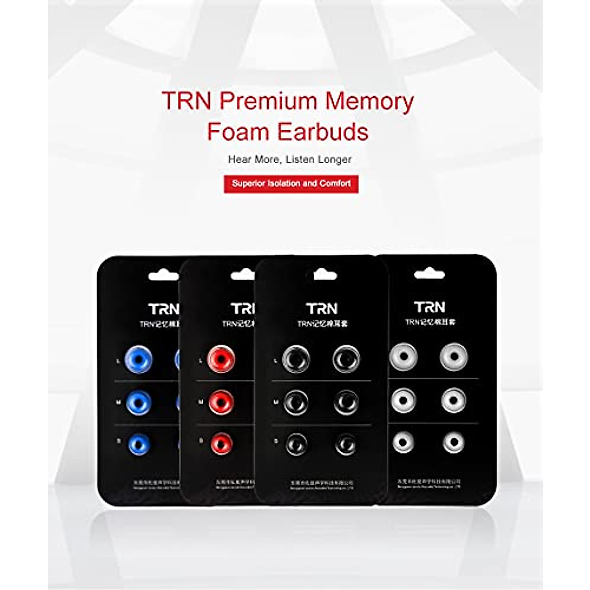 Super Soft Ear Plug 3pairs T400/t500(l m s) 4.9mm Caliber Ear Pads/Memory Ear Plug Foam Eartips,Soundproof Soft Sponge Silicone Ear Plugs for in-Ear Headphones Ear Tips Sponge Pads Accessories (Blue)