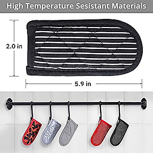 Cast Iron Skillet Handle Covers,Pot Handle Covers Heat Resistant,Pot Holders for Kitchen Heat Resistant,Machine Washable Handle Mitts 2 PCS(Striped)