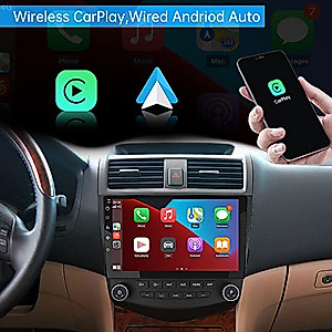 AWESAFE Car Radio Stereo 10 inch Touch Screen Head Unit for Honda Accord 7th 2003 2004 2005 2006 2007 with Apple CarPlay Andriod Auto