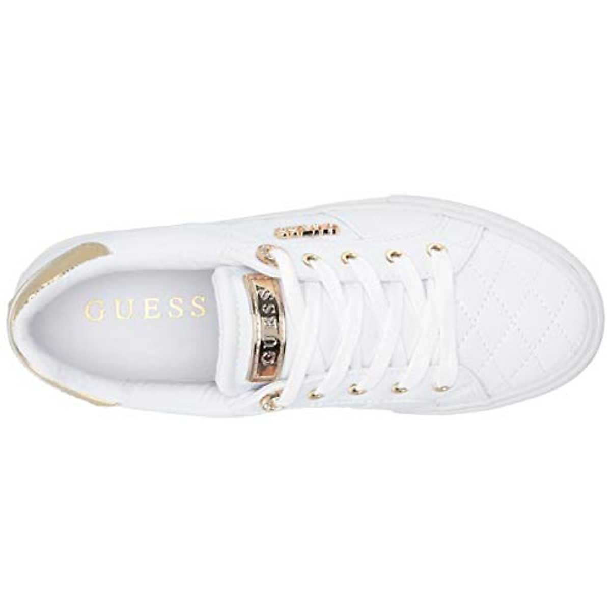 Guess Women's Loven Sneaker, White, 9